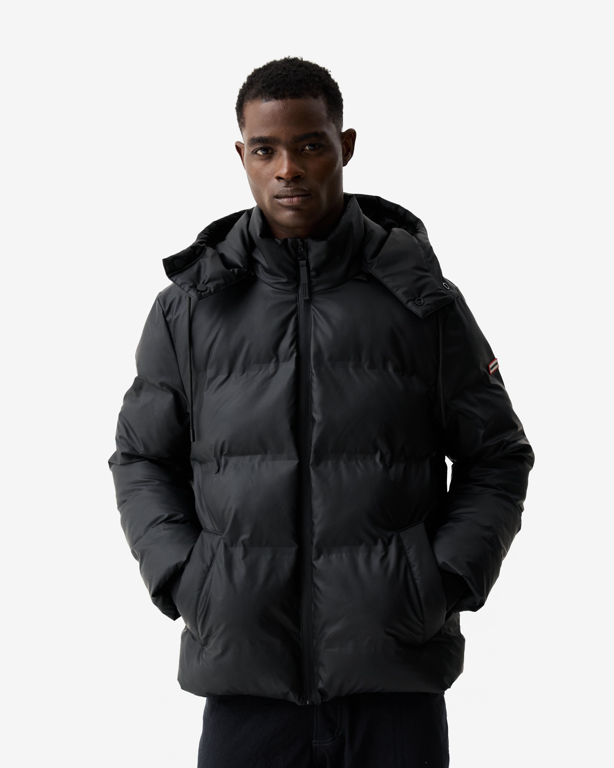 Men's Wiley Sonic Welded PU Puffer Jacket Black – Hunter Boots